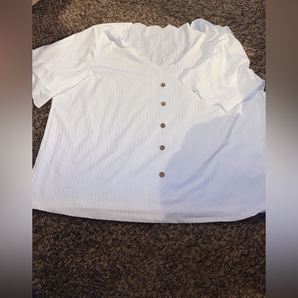 SHEIN | Tops | Simple White Blouse | Poshmark